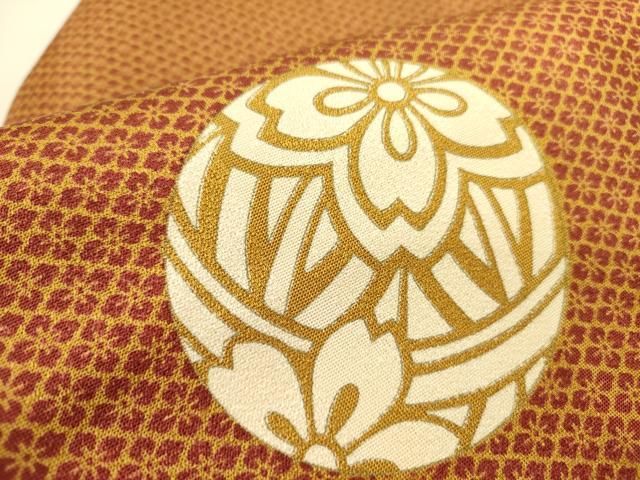 平和屋着物○九寸名古屋帯 パッチワーク 桜毬文 金彩 正絹 逸品