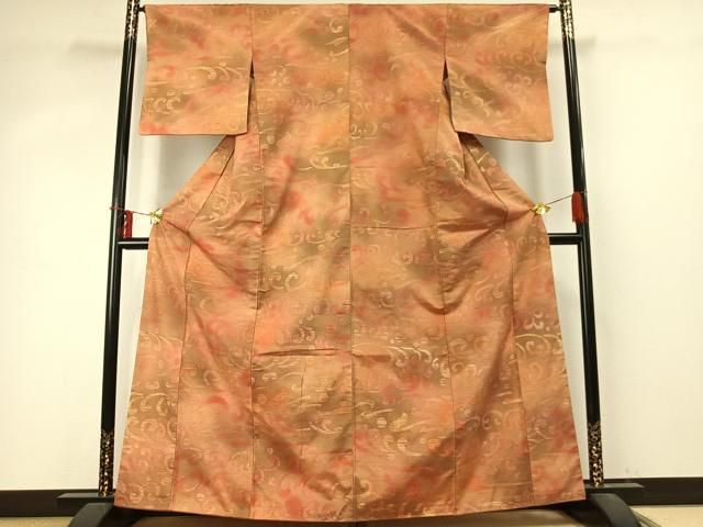 平和屋着物○上質な紬 立波文 正絹 逸品 未使用 AABD0585fy