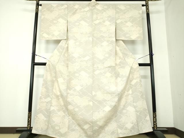 平和屋着物○結城紬 草葉文 正絹 逸品 DAAR4340tw