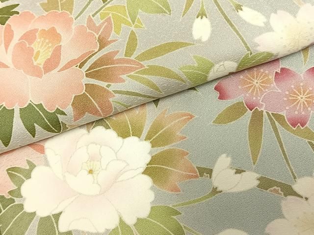 平和屋着物●訪問着　友禅　草花文　正絹　逸品　AABD0560fy 平和屋着物○訪問着 友禅 草花文 正絹 逸品 AABD0560fy - メルカリ