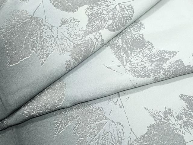 平和屋着物○日展作家 山本唯与志 レリーフ染 小紋 舞葉文 正絹 逸品