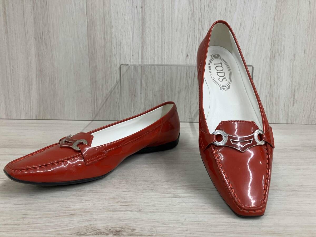 TOD'S パンプス レッド 36 1/2 箱無し 商品のみ - メルカリ