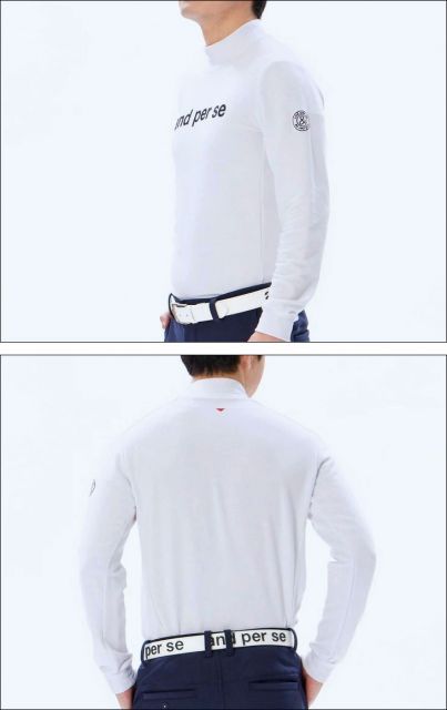 アンパスィ and per se セルヒート ブランドロゴ ハイネック 長袖