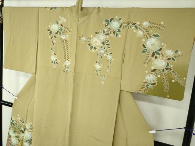 平和屋着物○訪問着 絞り 辻が花 暈し染め 金彩 正絹 逸品 DAAZ0683ps