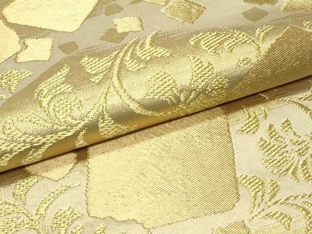 平和屋着物○西陣 川島織物 六通柄 本袋帯 霞花唐草文 金糸 正絹 逸品
