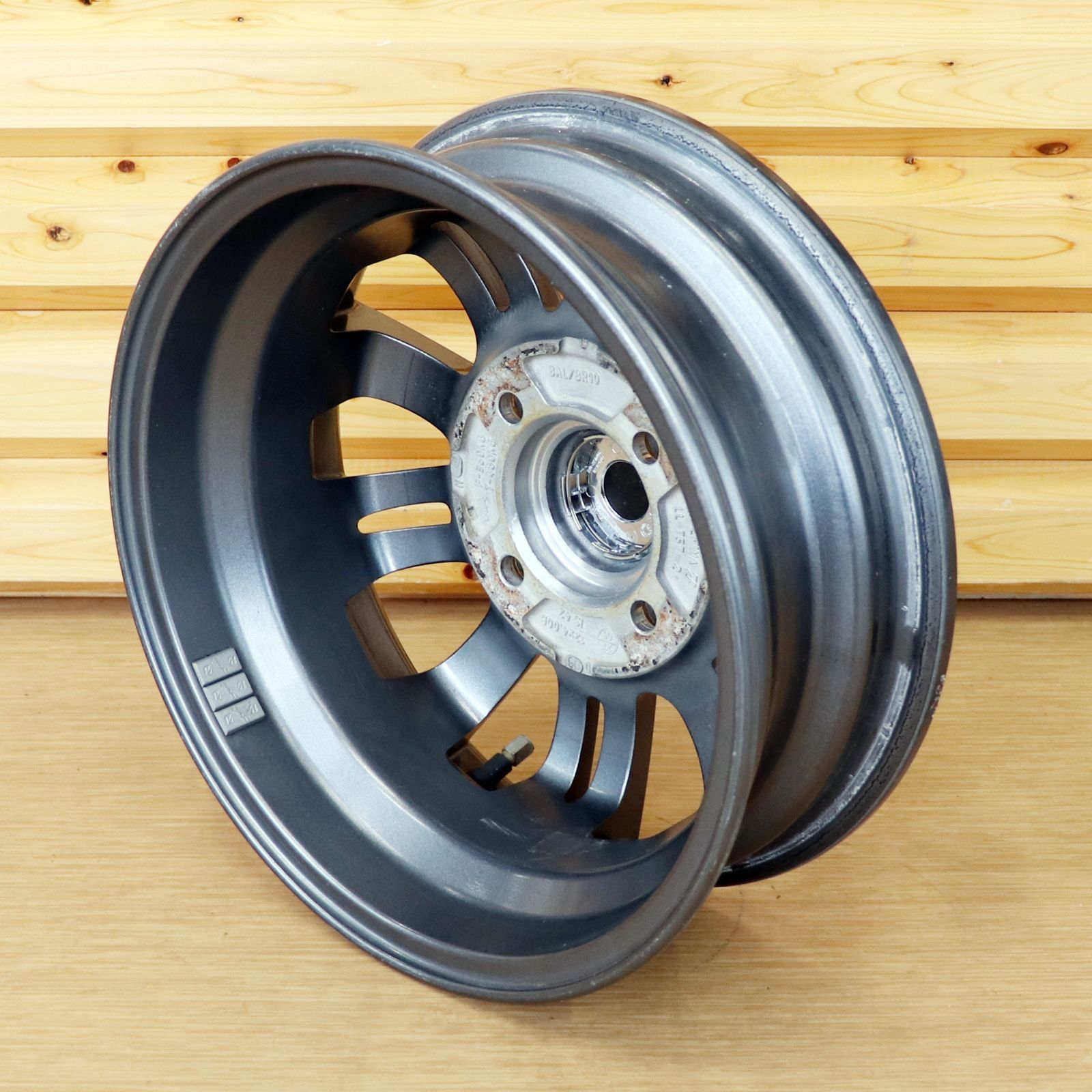 新潟発 ブリヂストン アルミホイール BALMINUM BR10 12インチ 4本セット バルミナ ガンメタ 中古 自動車 軽トラック 商用車 ...