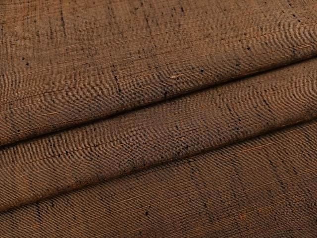 平和屋着物○男性 紬 アンサンブル 色無地 灰茶色 正絹 逸品