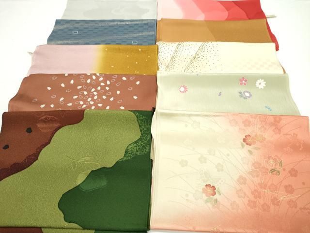 平和屋着物☆和装小物 帯揚げ10枚セット 正絹 逸品 未使用 CAAZ6344ju