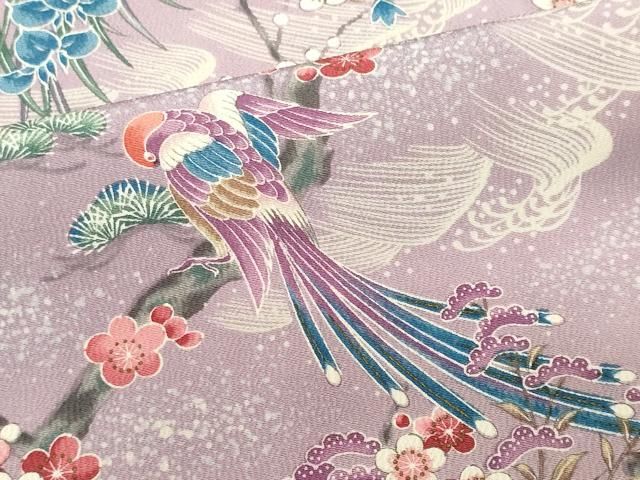 平和屋着物□上質な小紋 風景花鳥文 正絹 逸品 未使用 CAAZ1486ou