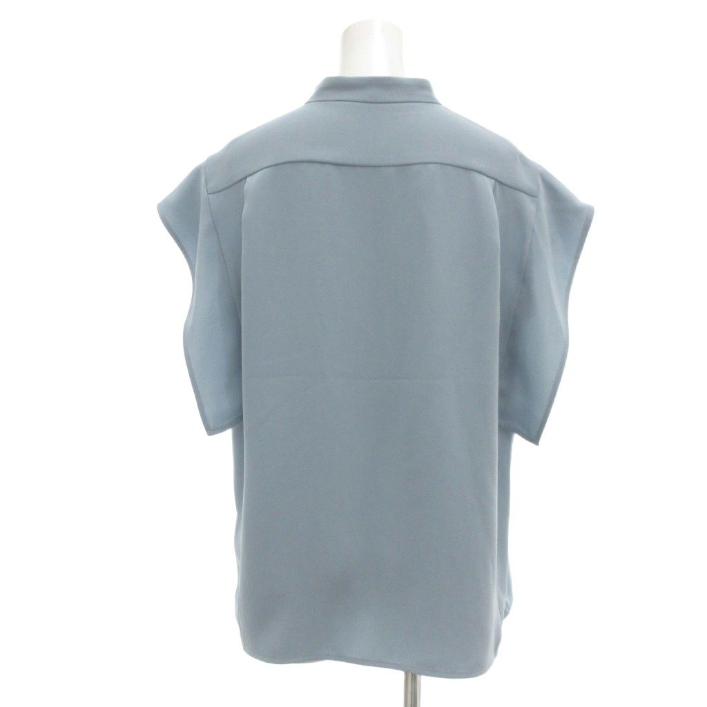 【中古】未使用品 ノーブル NOBLE タグ付き 24SS スクエアースリーブフロントオープン ブラウス シャツ F ブルー系 ノーブル NOBLE タグ付き 24SS スクエアースリーブフロントオープン