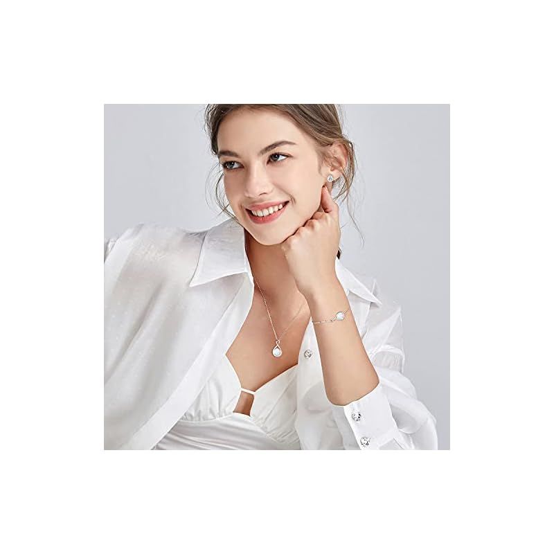 新品】 [AGVANA] オパール ネックレス レディース 10月 誕生石 しずく