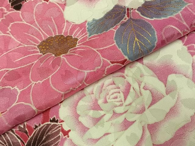 平和屋着物○小振袖 二尺袖 草花文 金彩 洗える着物 AABD0695fy - メルカリ