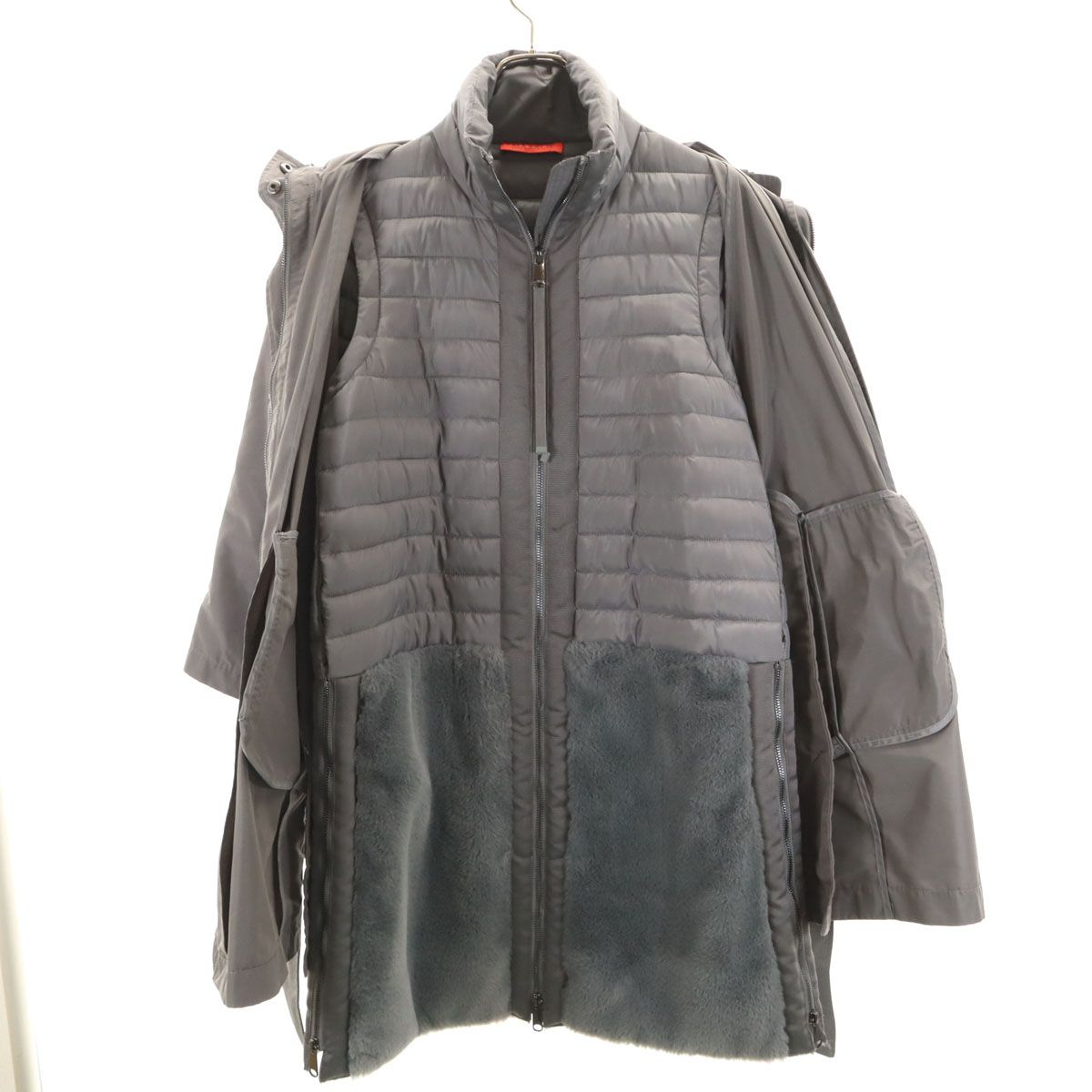 MAX MARA マックスマーラ コート 38 グレー 中綿ライナー付き マックスマーラ レディース MAX MARA マックスマーラ コート 38 グレー 中綿ライナー付き マックス