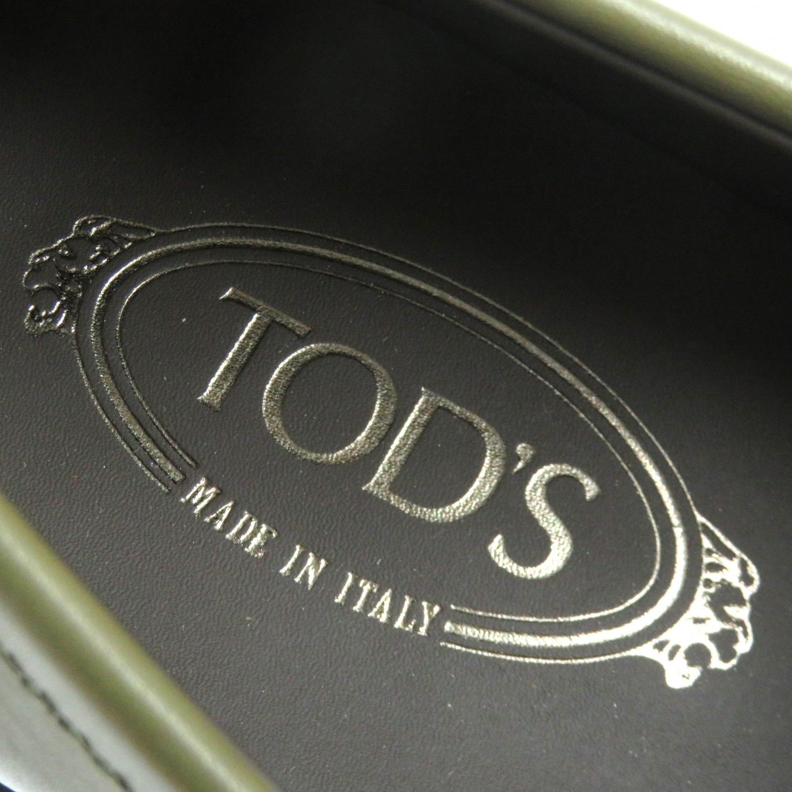 未使用品△TOD'S トッズ MOCASSINO EXTRALIGHT 92C レザー ロゴ型押し