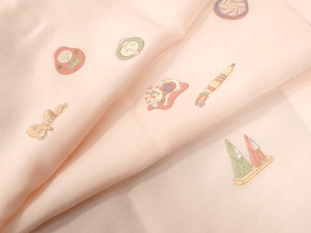 平和屋着物○長襦袢 無双仕立て 玩具文 金彩 正絹 逸品 CAAZ3932yc