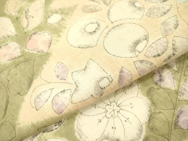 平和屋着物○九寸名古屋帯 紬地 絞り 辻が花 正絹 逸品 DABA6029op