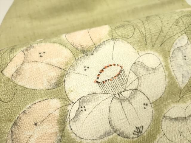 平和屋着物○九寸名古屋帯 紬地 絞り 辻が花 正絹 逸品 DABA6029op