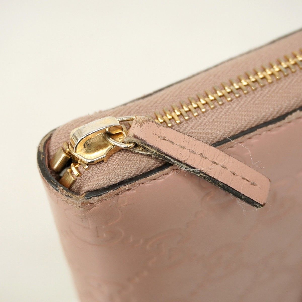 5pa0126】グッチ 長財布 グッチシマ 388680 レザー ピンク シャンパン