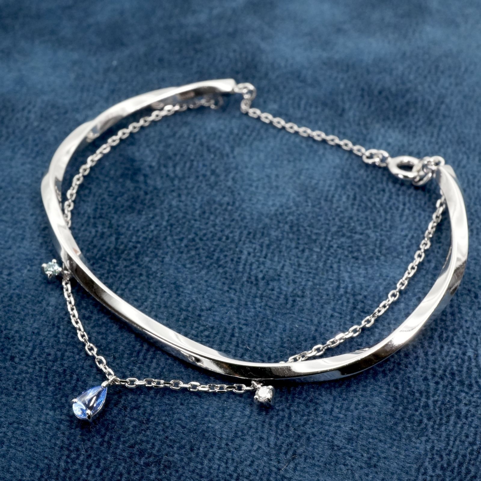 美品 オデュース4℃ 2連 ツイスト ストーン ブレスレット/25-2291M - メルカリ