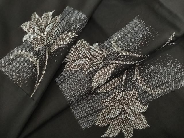 平和屋着物○本場大島紬 地空き 9マルキ 舞花文 正絹 逸品 未使用