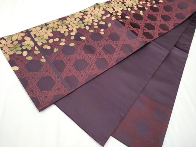 平和屋着物○西陣 川島織物 洗える最高級着物 ＜英＞はなぶさ謹製 六通