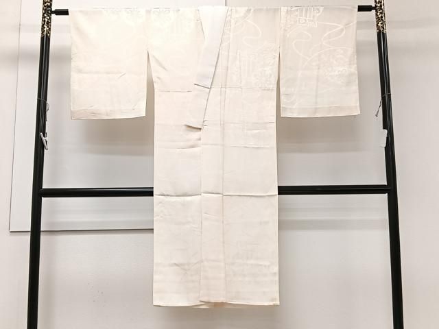 平和屋着物○長襦袢 無双仕立て 毬舞桜地紋 暈し染め 正絹 逸品