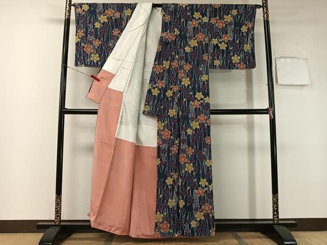 平和屋着物○上質な小紋 舞桜 暈し染め 正絹 逸品 CABB4801vp 平和