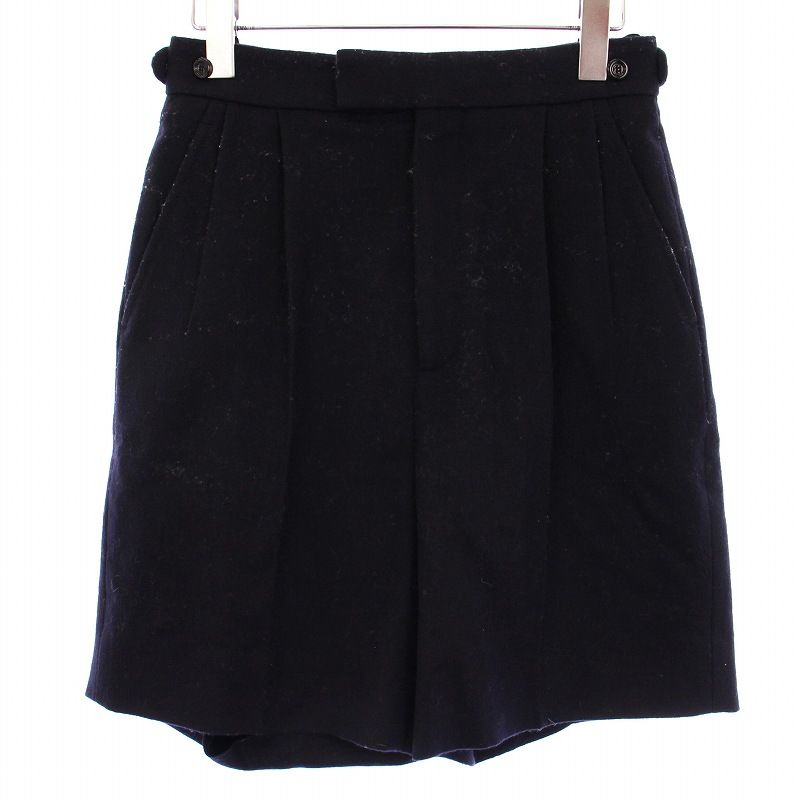 【中古】グッチ GUCCI ウールショートパンツ ハーフパンツ 36 ダークネイビー 633240 /DK レディース グッチ GUCCI ウールショートパンツ ハーフパンツ 36 ダークネイビー