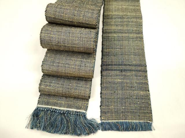 平和屋着物○男性 角帯 紬地 霞文 正絹 逸品 DABA0417cm