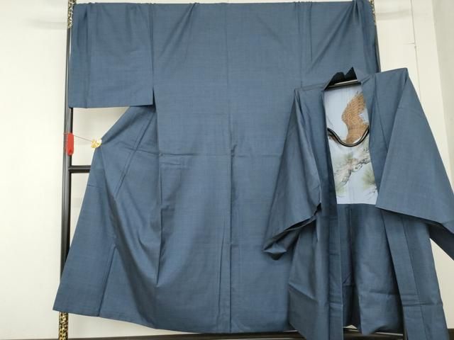 平和屋着物○男性 本場大島紬 アンサンブル 100亀甲 総詰め 羽裏：鷹