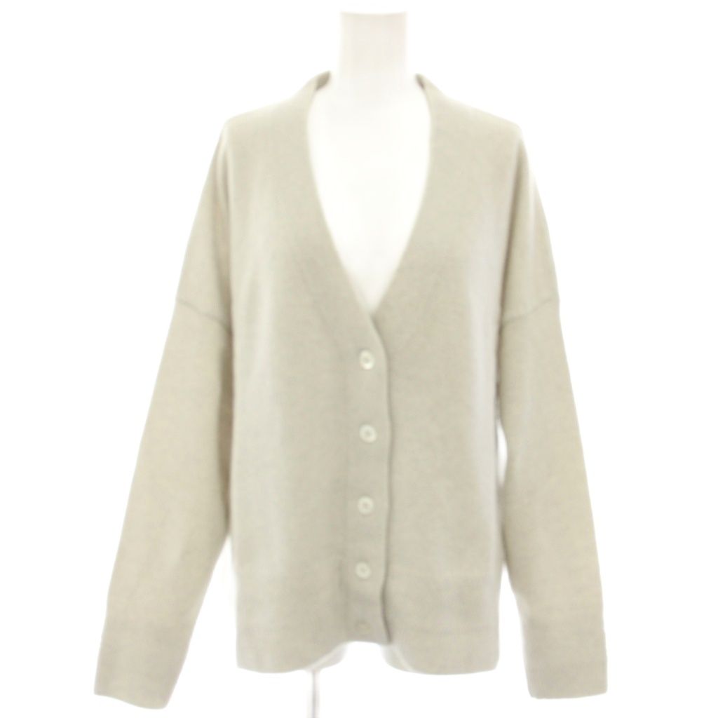 【中古】ジョンスメドレー BREANNA 7ゲージ ニットカーディガン Vネック 長袖 S/M グレー ■MU レディース ジョンスメドレー JOHN SMEDLEY ブリアナ BREANNA 7ゲージ ニット