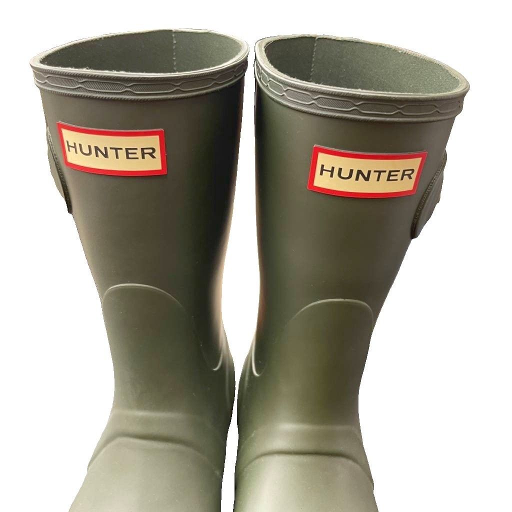 ハンター HUNTER オリジナルショート レインブーツ ロゴ サイドベルト