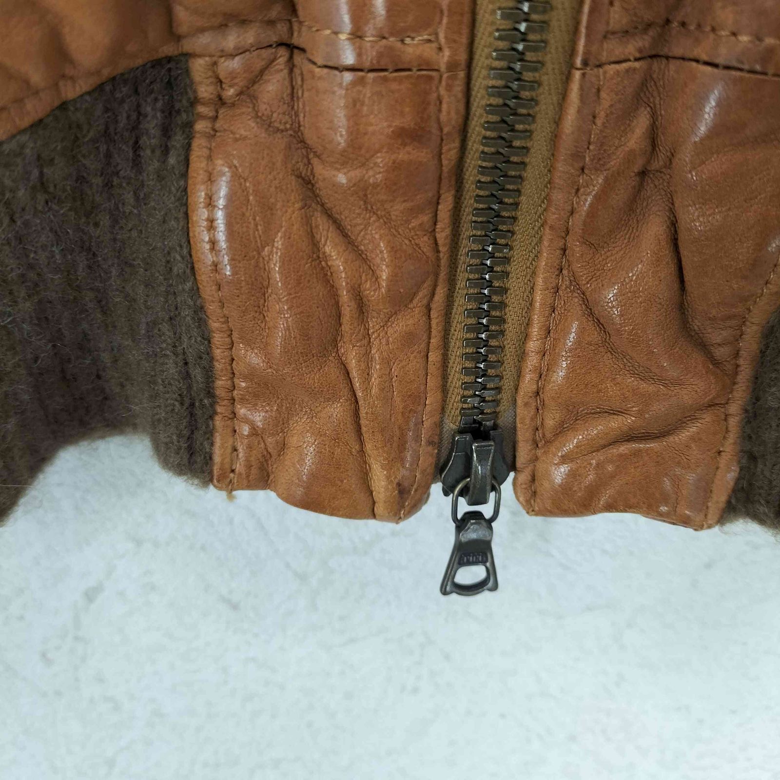 エディション Edition ラムレザーダブルジップブルゾンジャケット