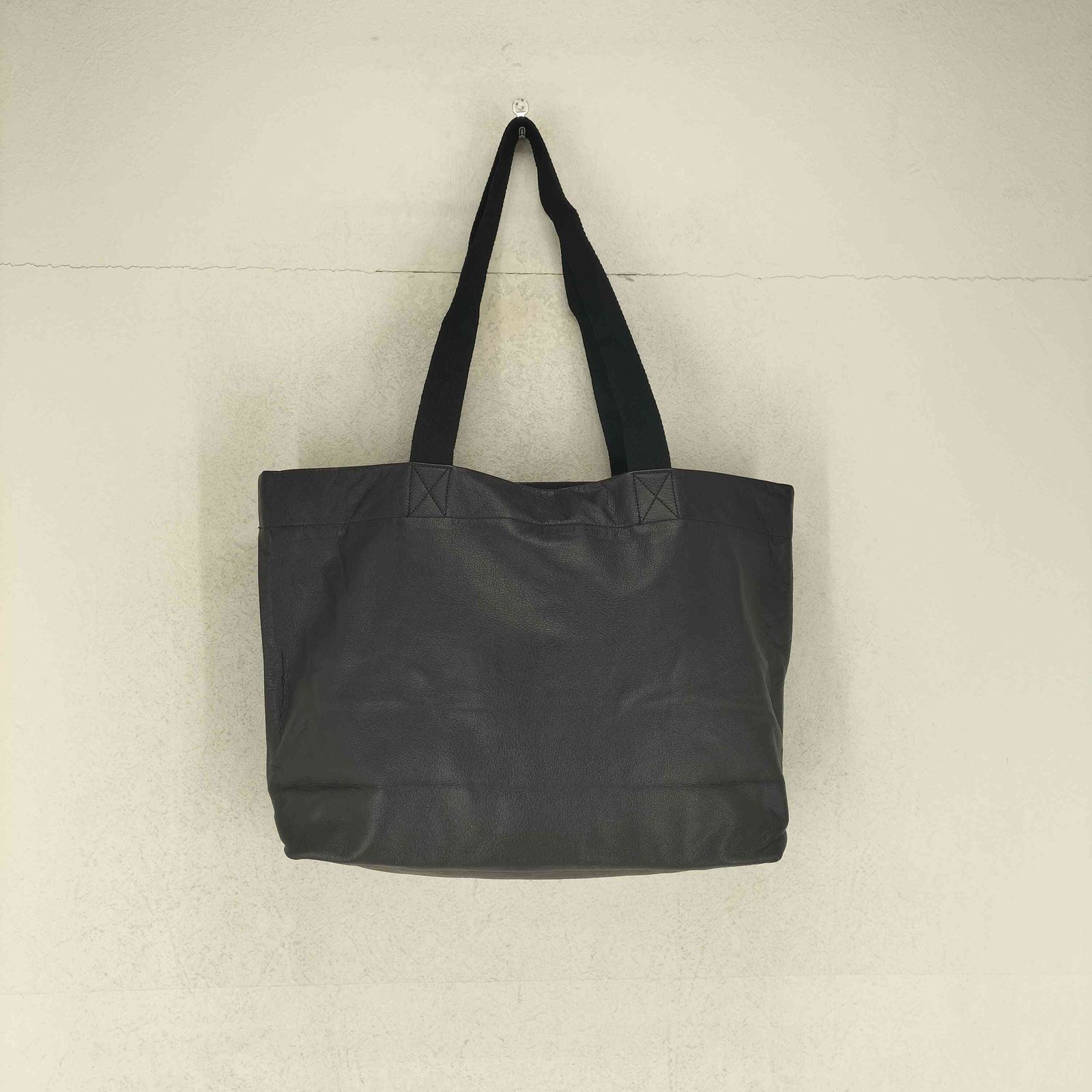 ヨウジヤマモト Yohji Yamamoto シグネチャーロゴカウレザーミニトート