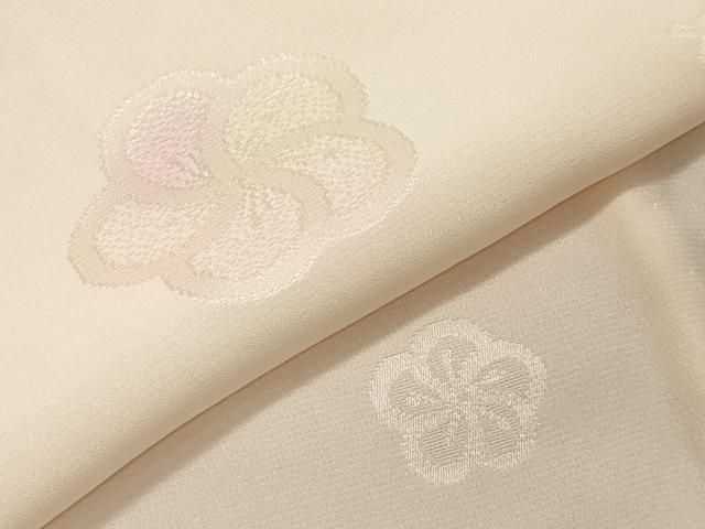 平和屋着物○長襦袢 無双仕立て 舞梅地紋 暈し染め 正絹 逸品 CABA1428gh