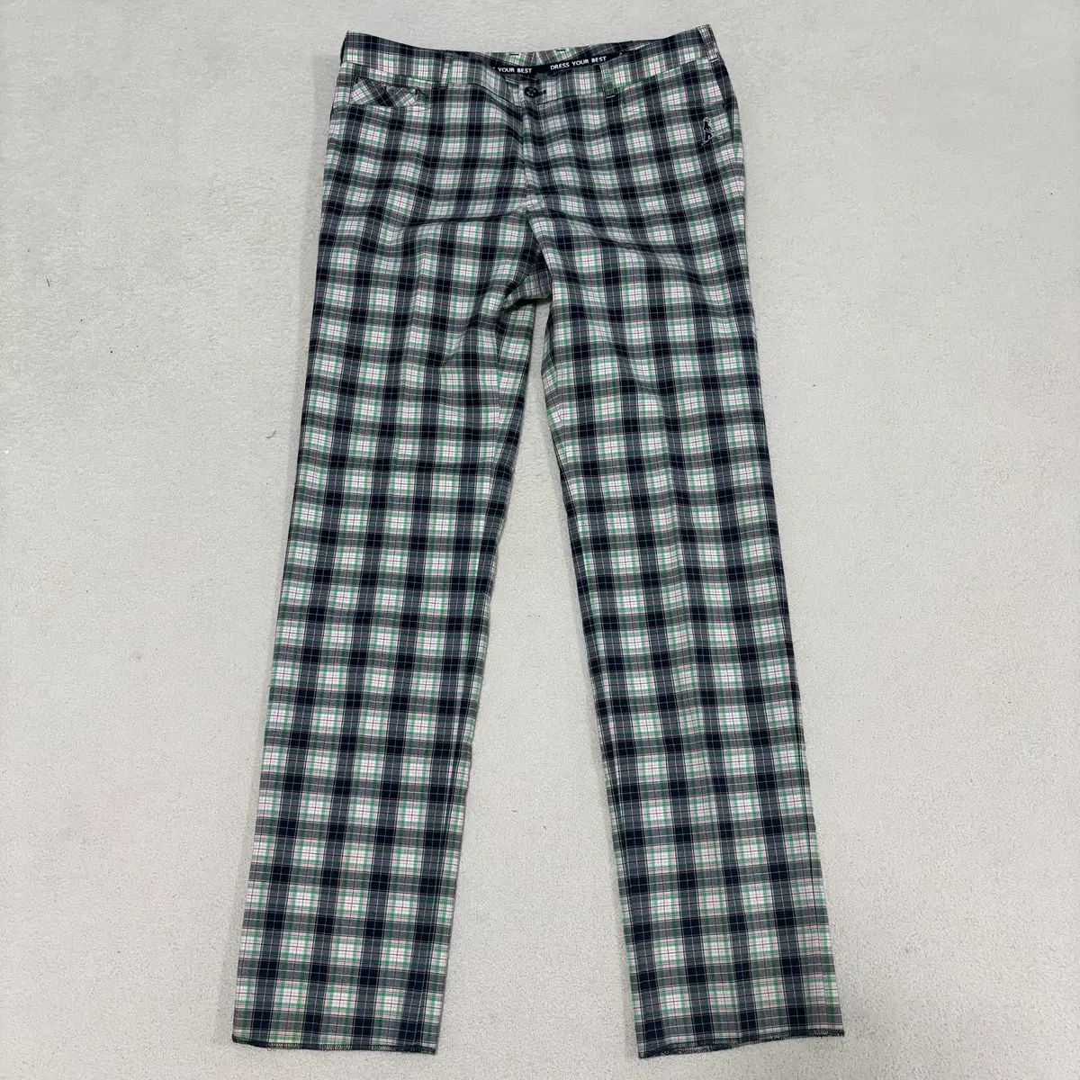 古着 80s ブラック × ホワイト ピン ストライプ ウール スラックス