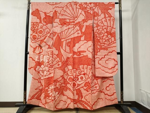 平和屋着物○豪華振袖 総絞り 檜扇草花文 正絹 逸品 CAAZ3987yc - メルカリ