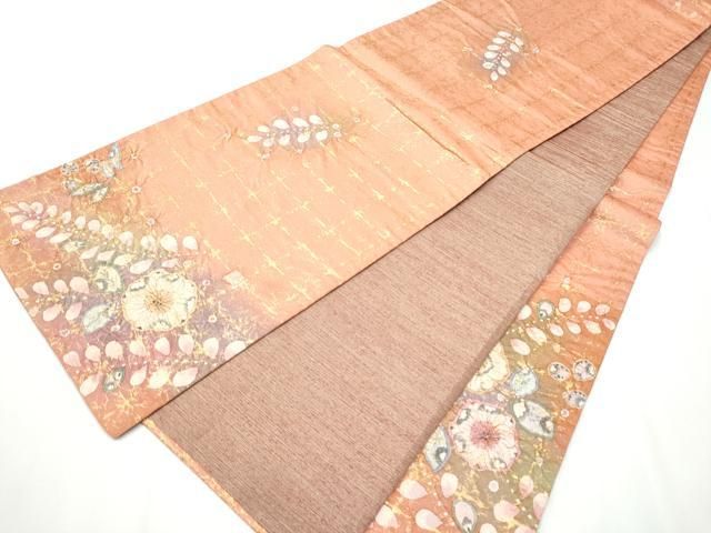 平和屋着物○太鼓柄袋帯 作家物 絞り 辻が花 金銀糸 正絹 逸品