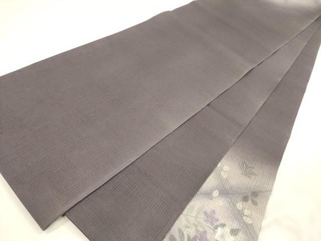 平和屋着物＊夏物 太鼓柄袋帯 草花文 金彩 正絹 逸品 DABA0472cm