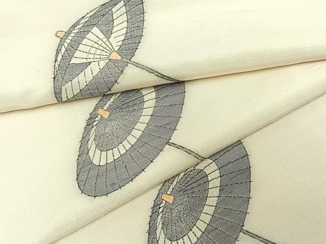 平和屋着物○京の名門・菱屋六右ェ門 紬 番傘 正絹 逸品 AABE1674fy