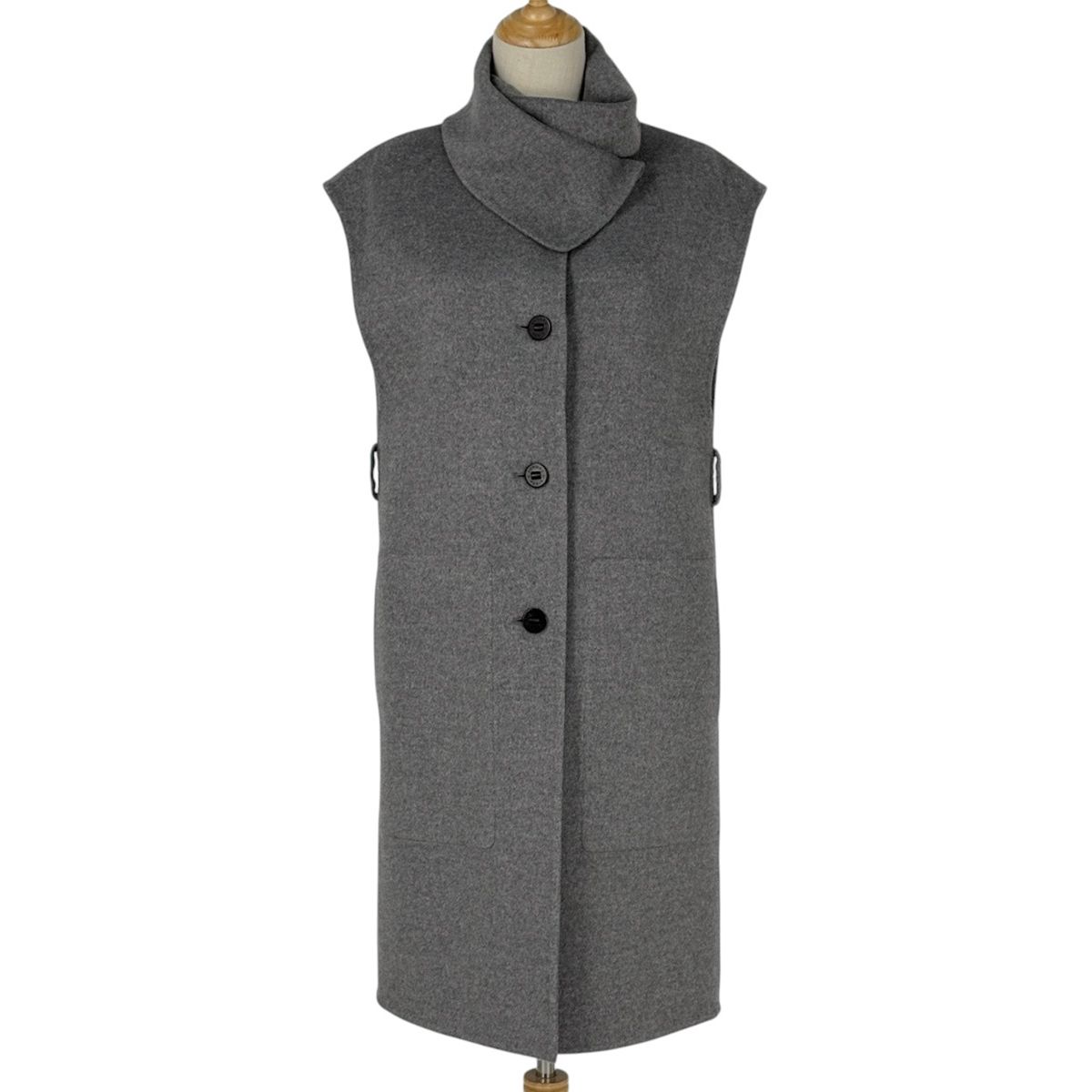 エルメス HERMES 袖なし ロング コート ベスト ジレ アウター その他