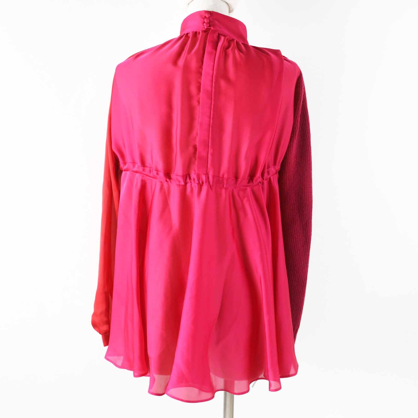 美品◎Sacai サカイ 21-05830 長袖ニット ドッキング ドロスト