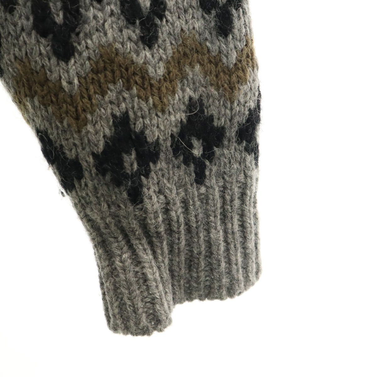 GAP ギャップ 80s ヴィンテージ 総柄 長袖 セーター L グレー ニット