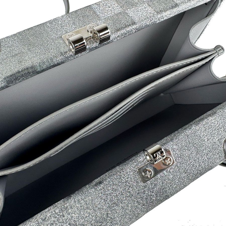 LOUIS VUITTON ルイ ヴィトン ネオウォレット トランク ダミエ グリッター 斜め掛けショルダーバッグ シルバー 14069 ユニセックス【中古】 z7923 ルイ ヴィトン LOUIS VUITTON 斜め掛けショルダーバッグ ダミエ