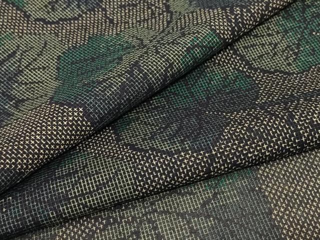 平和屋着物＊夏物　小紋　紗　枝葉文　洗える着物　AABD4581jd 平和屋着物＊夏物 小紋 紗 枝葉文 洗える着物 AABD4581jd