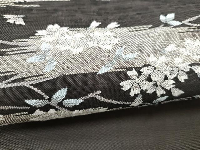 平和屋着物○九寸名古屋帯 すくい織 舞桜文 正絹 逸品 CABA5094hy