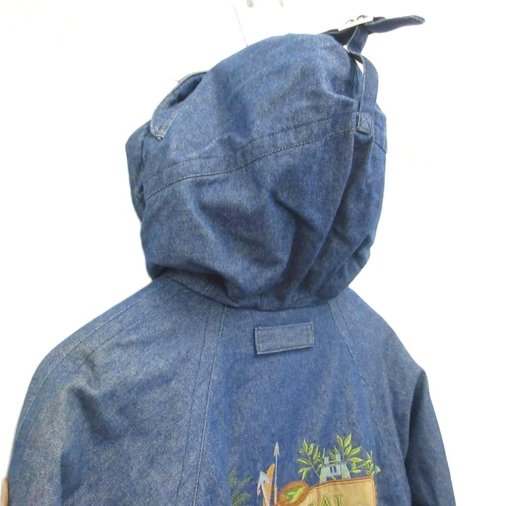 【中古】YAMAHA デニムジャケット ブルゾン フーディ 刺繍 ヴィンテージ インディゴブルー S メンズ YAMAHA デニムジャケット ブルゾン フーディ 刺繍 ヴィンテージ