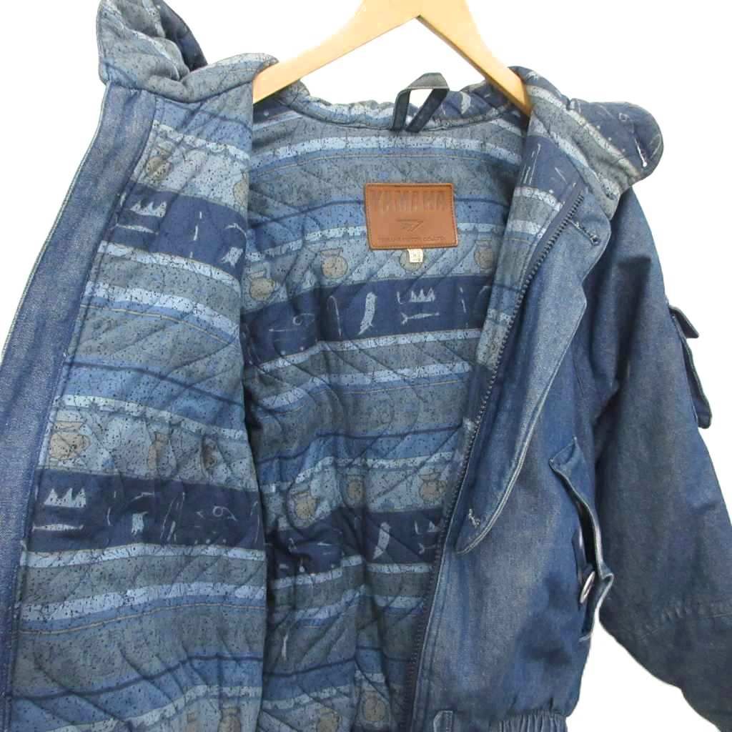 YAMAHA デニムジャケット ブルゾン フーディ 刺繍 ヴィンテージ