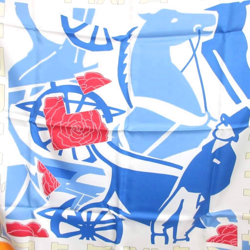 【中古】未使用品 エルメス HERMES 2000年 カレ 90 PUZZLE パズル スカーフ シルク 大判 馬柄 マルチカラー エルメス HERMES 2000年 カレ 90 PUZZLE パズル スカーフ シルク 大判