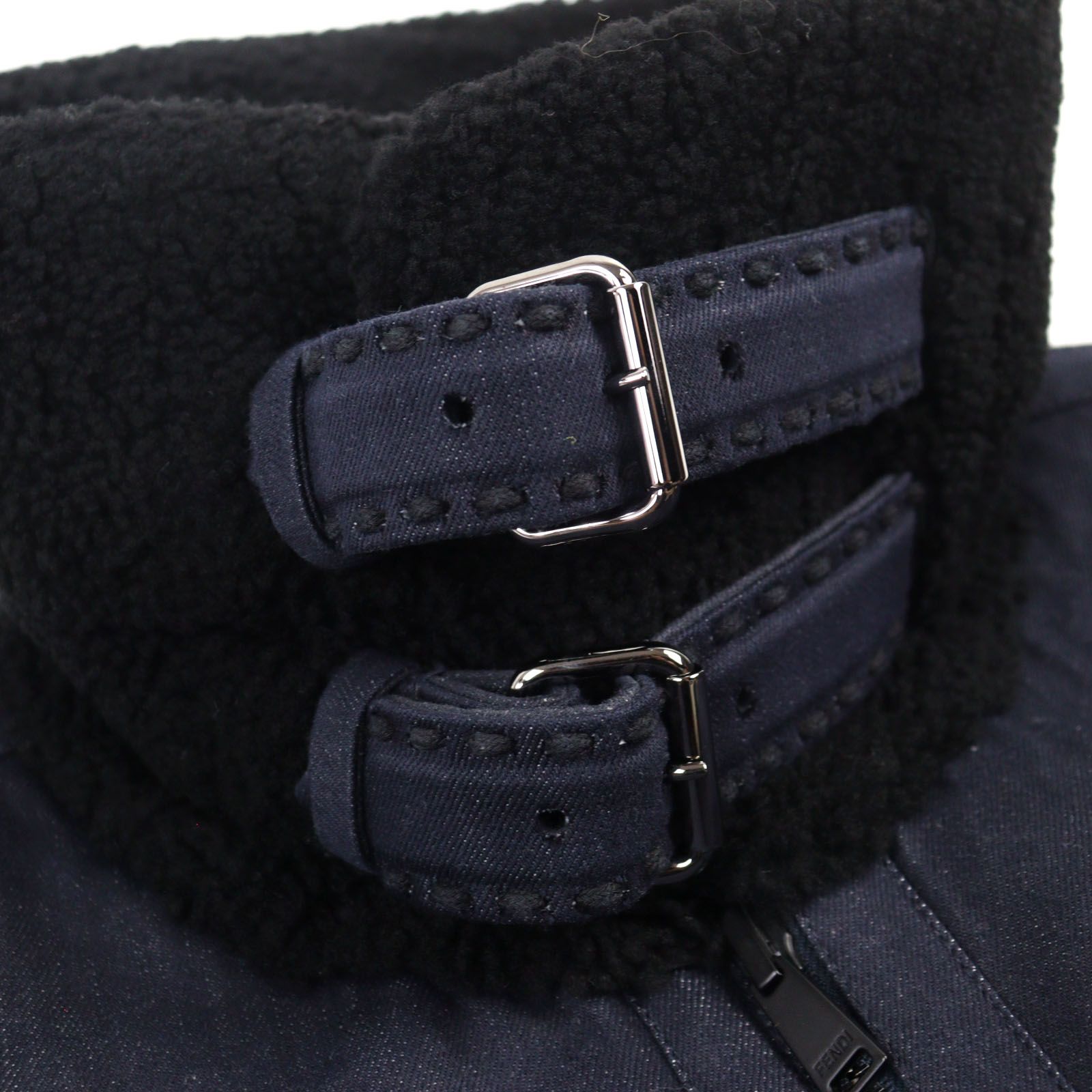 極美品○FENDI フェンディ 2021年製 FM0176 セレリア 羊革 コットン